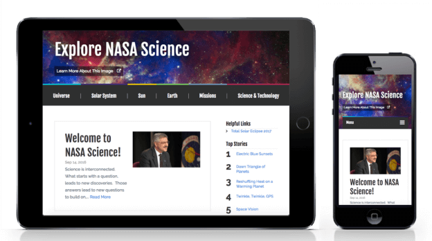 NASA: New Web Design For Science.NASA.gov | Mobomo Mobomo